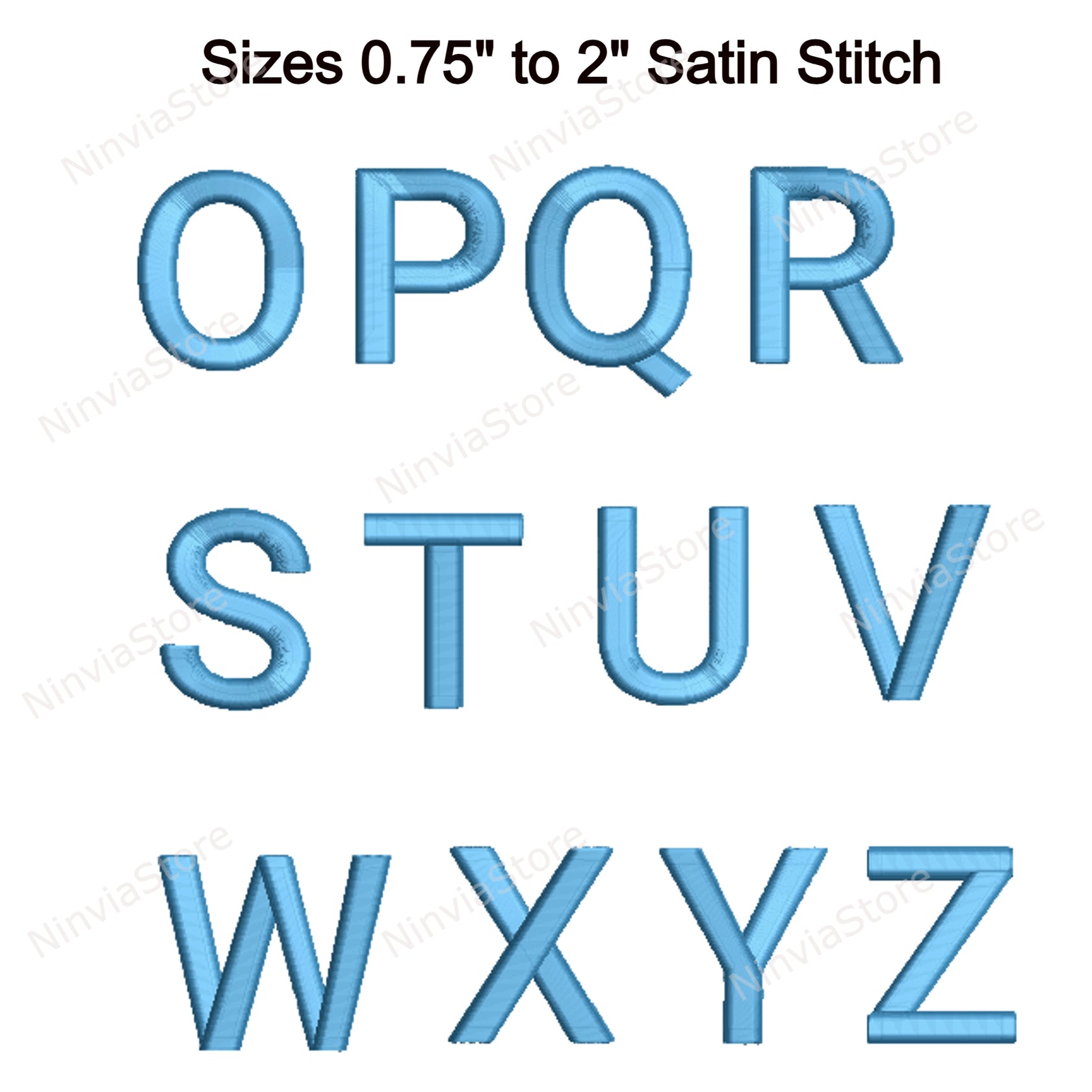 3D Puff Foam Block Machine Embroidery Font, Alphabet Embroidery Design ...