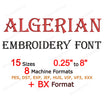 Algerian Machine Embroidery Font, Monogram Alphabet Embroidery Designs ...