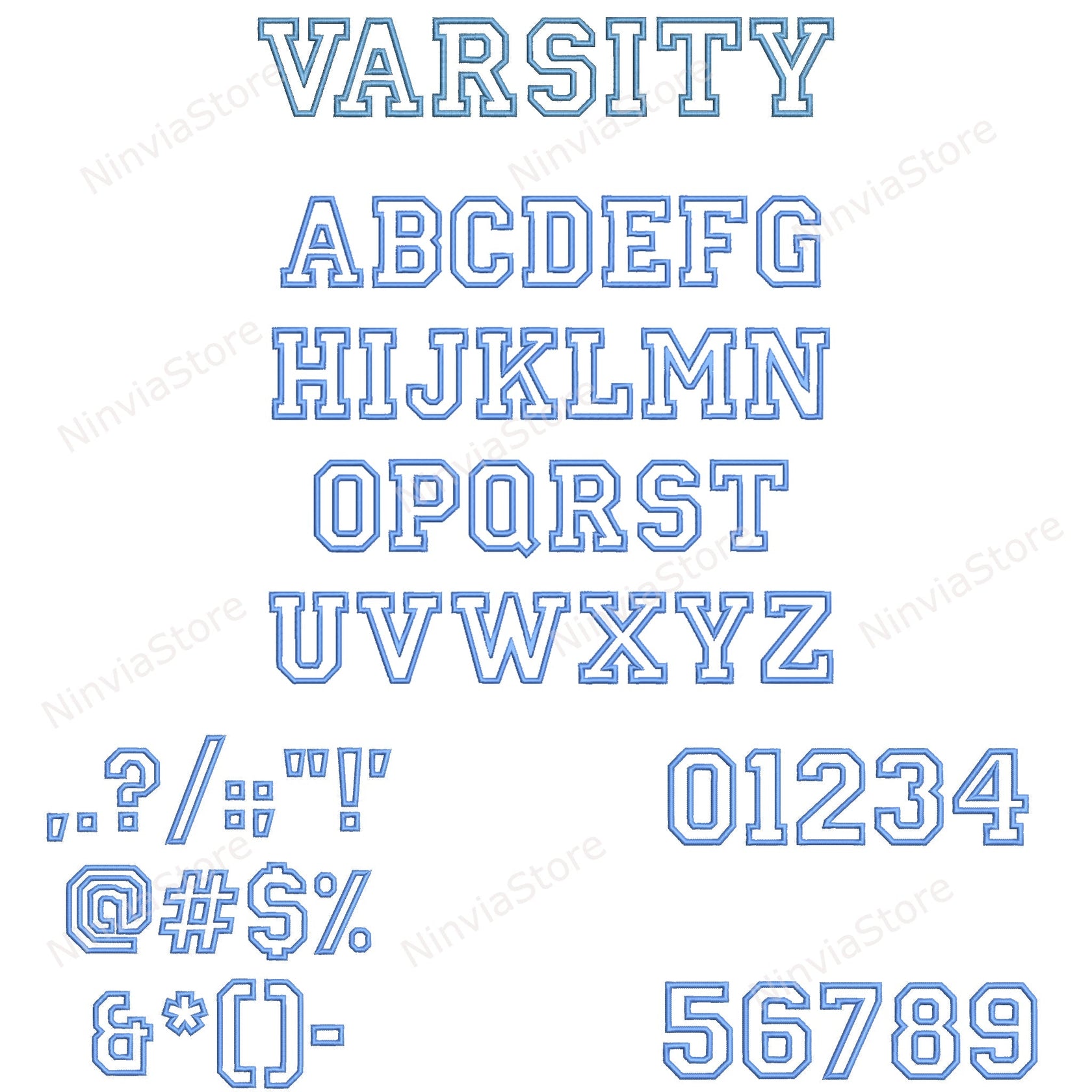 8 VP3 Applique Embroidery Fonts Bundle, Applique Monogram Font VP3 ...