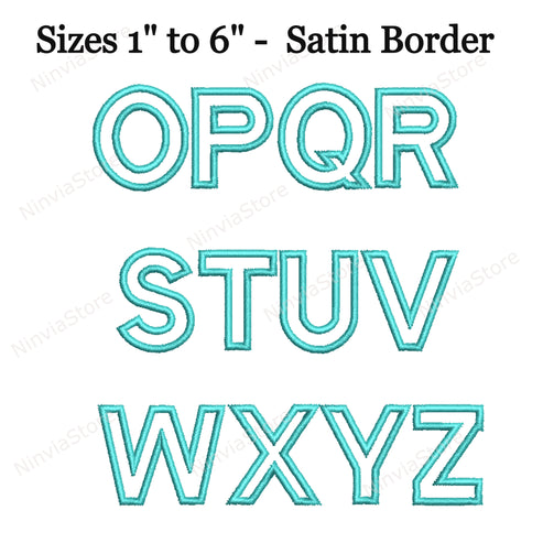 Block Applique Machine Embroidery Font, Alphabet Embroidery Designs ...