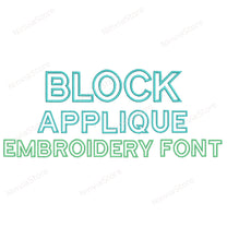 Block Applique Machine Embroidery Font, Alphabet Embroidery Designs ...