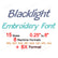 Blacklight Script Machine Embroidery Font, Alphabet Embroidery Designs – NinviaStore