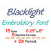 Blacklight Script Machine Embroidery Font, Alphabet Embroidery Designs – NinviaStore