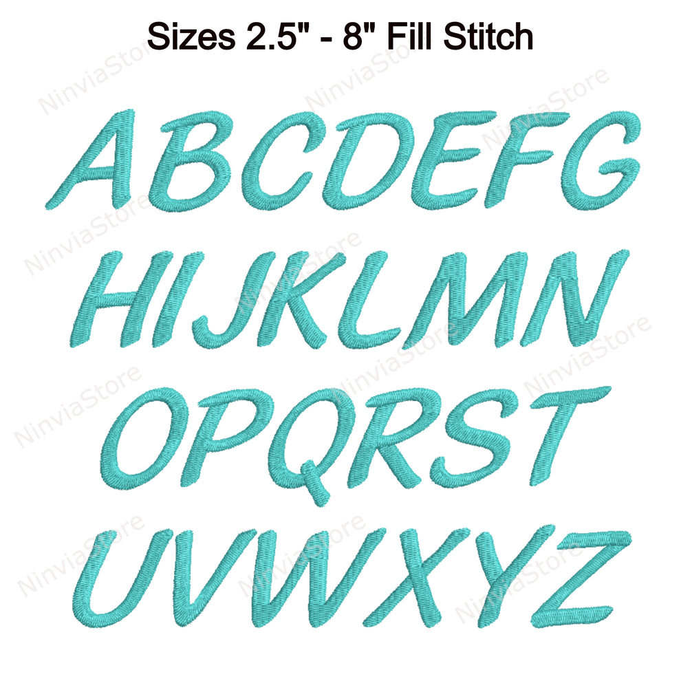 Blacklight Script Machine Embroidery Font, Alphabet Embroidery Designs ...