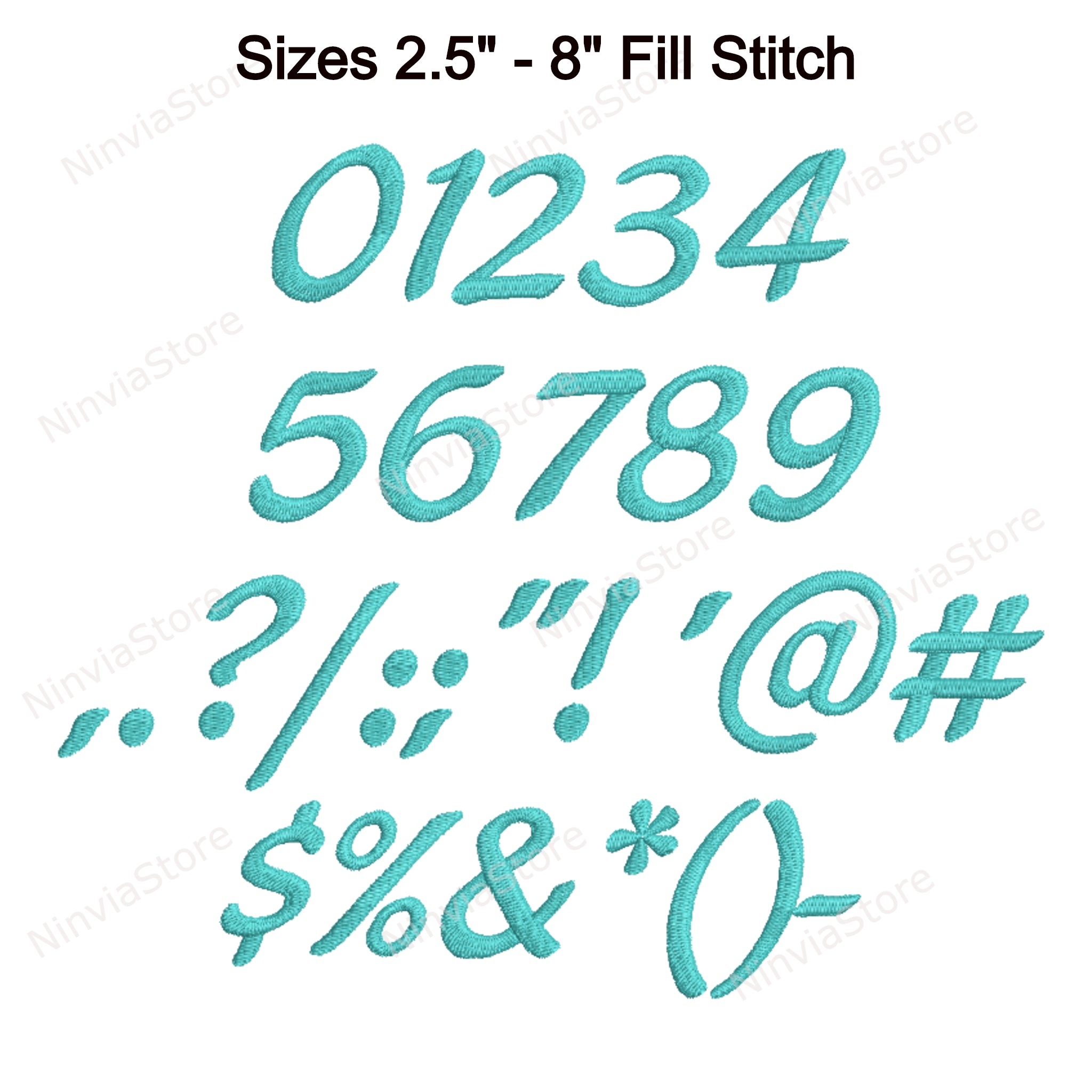 Blacklight Script Machine Embroidery Font, Alphabet Embroidery Designs – NinviaStore