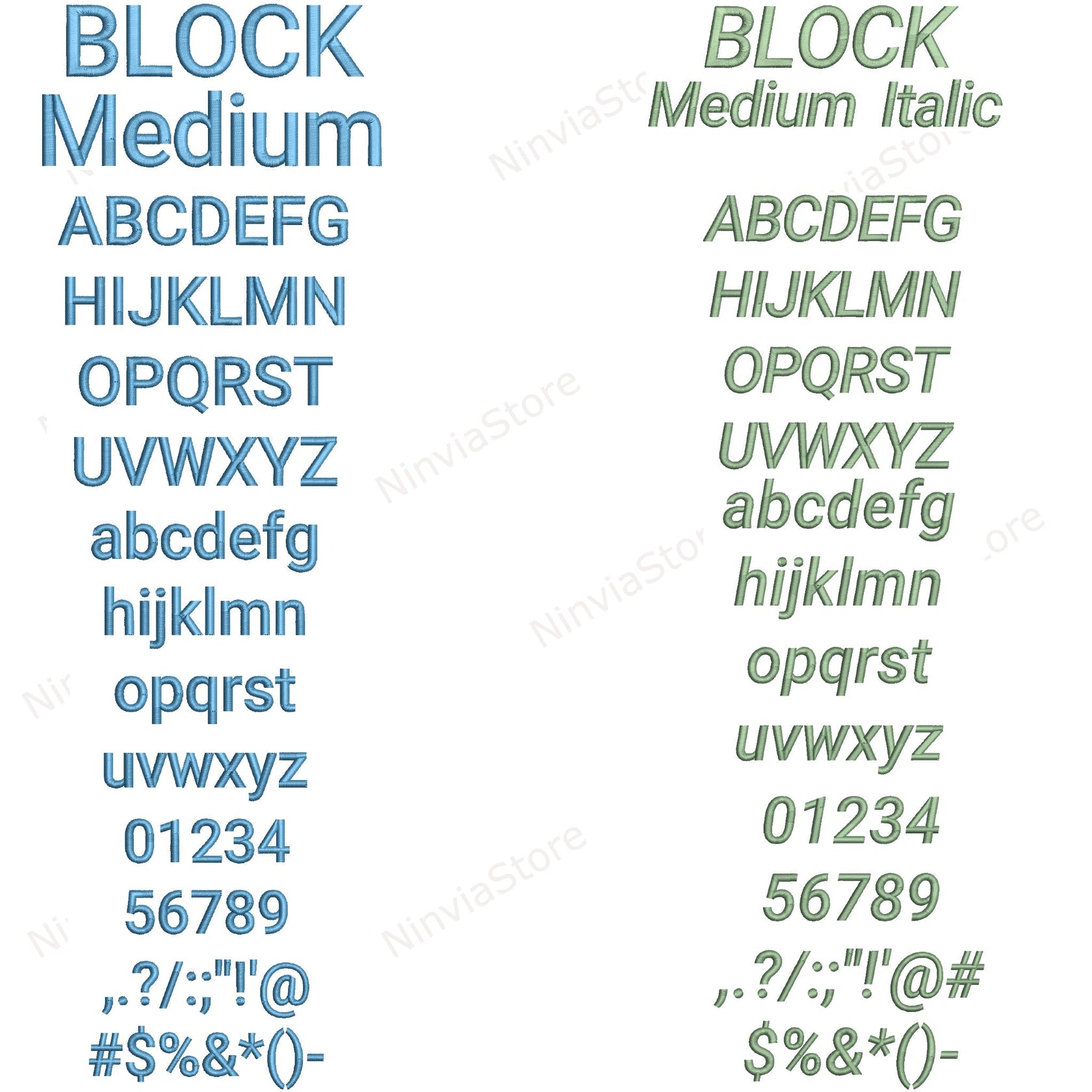 VP3 Block Machine Embroidery Fonts Bundle, Alphabet Embroidery Design ...