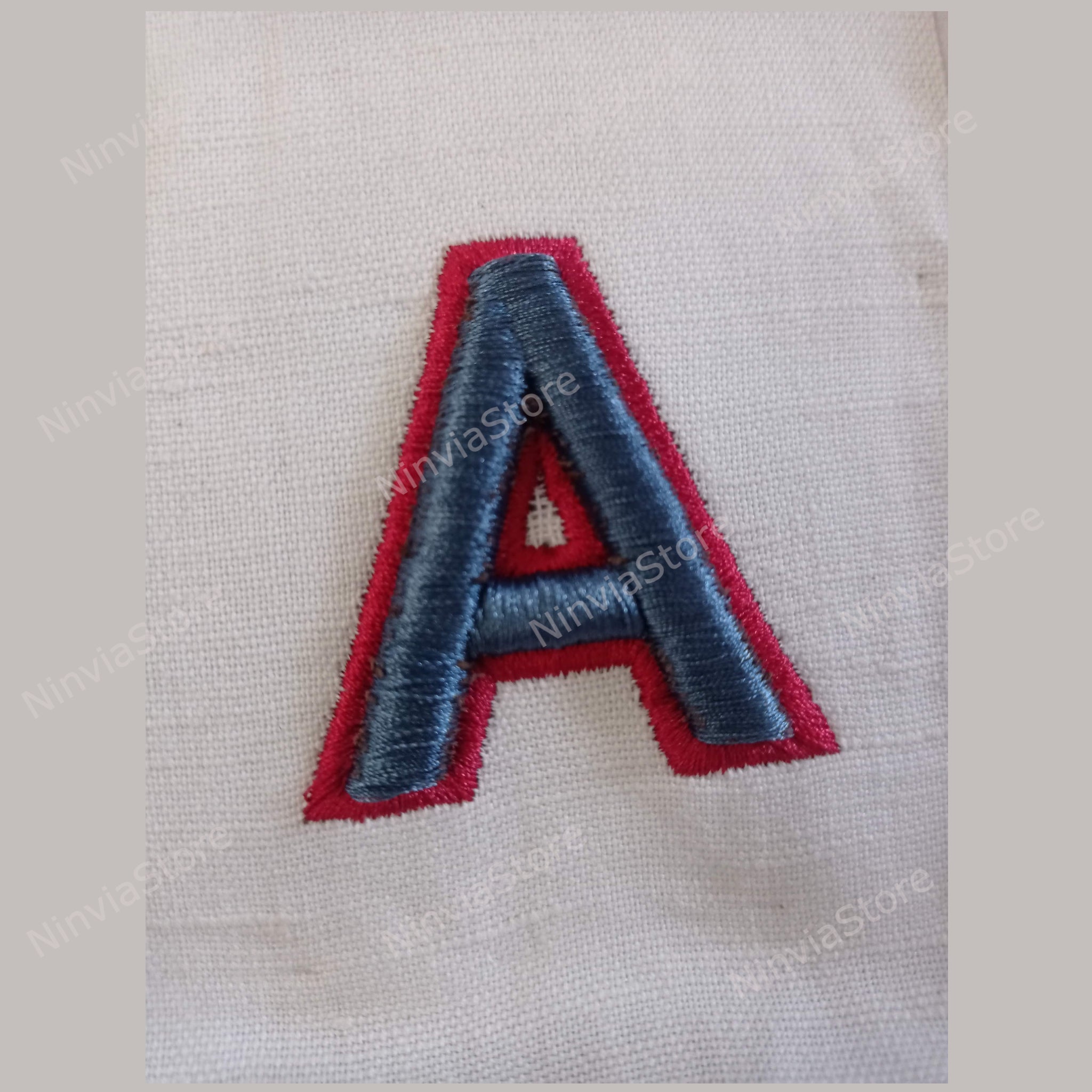 3D Puff Foam 2 Color Block Machine Embroidery Font Alphabet Embroidery ...