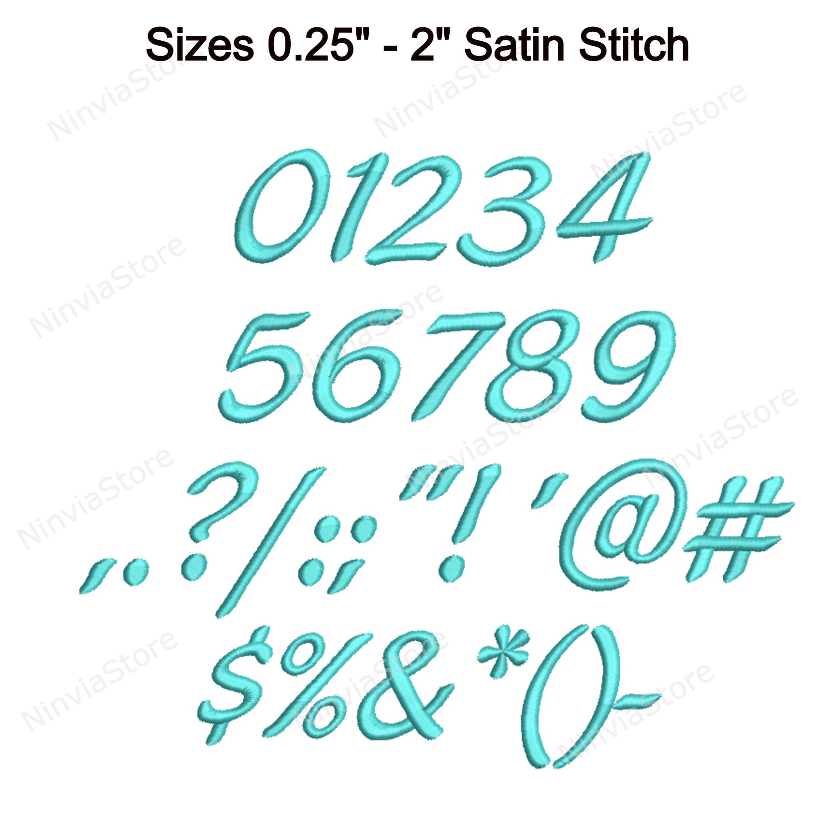 Blacklight Script Machine Embroidery Font, Alphabet Embroidery Designs – NinviaStore
