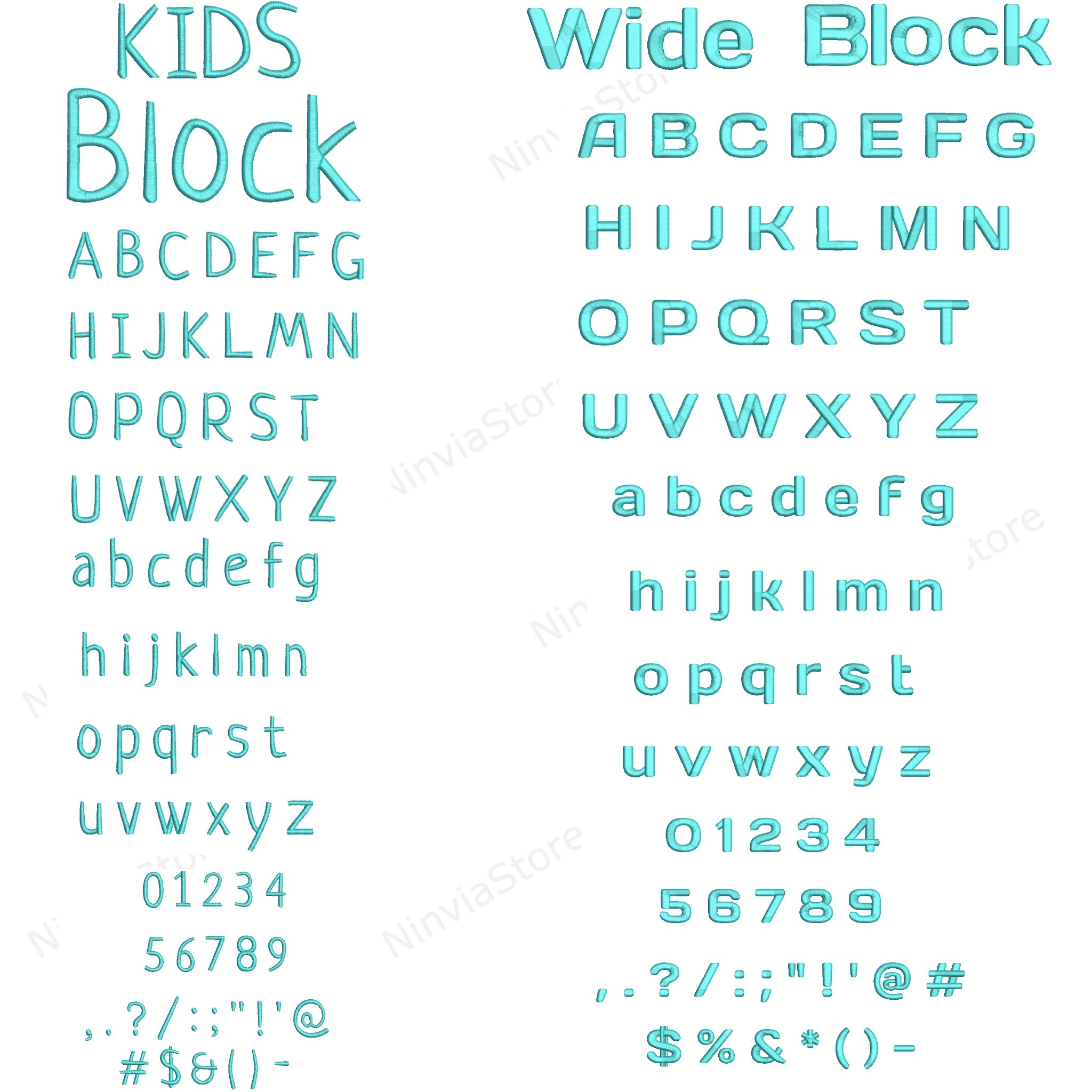 VP3 Block Machine Embroidery Fonts Bundle, Alphabet Embroidery Design ...
