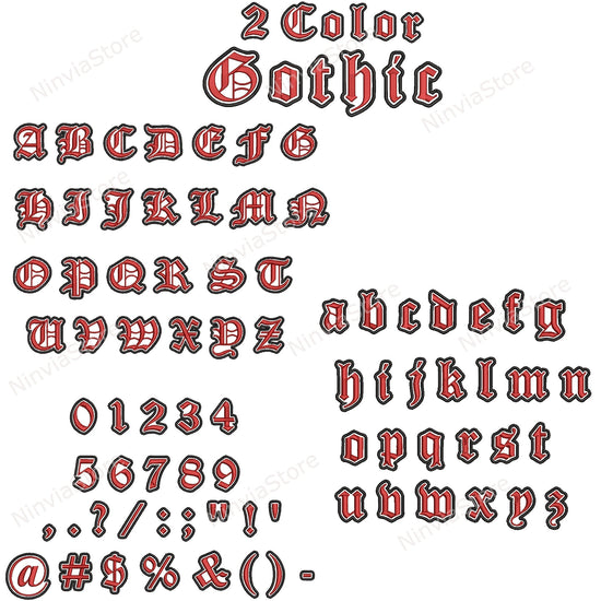 7 DST Two-Color Embroidery Fonts Bundle, 2 Color Monogram Font DST ...