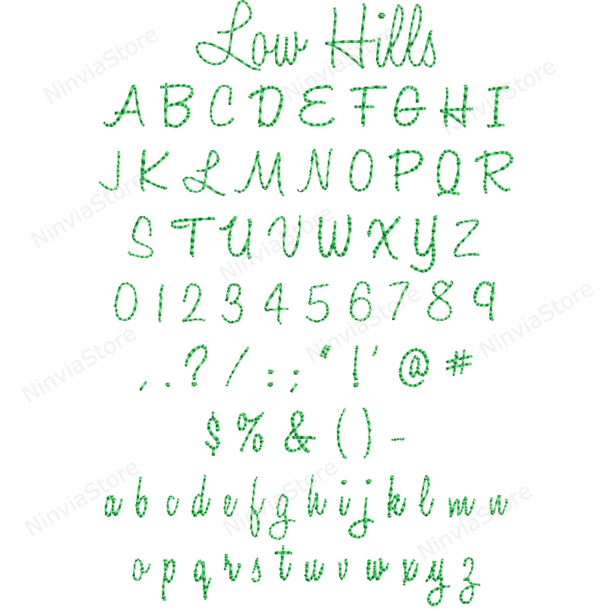 7 PES Bean Stitch Embroidery Fonts Bundle, Run Stitch Font pe – NinviaStore