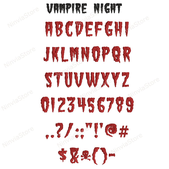 7 JEF Halloween Embroidery Fonts Bundle Spooky JEF font for Embroidery ...