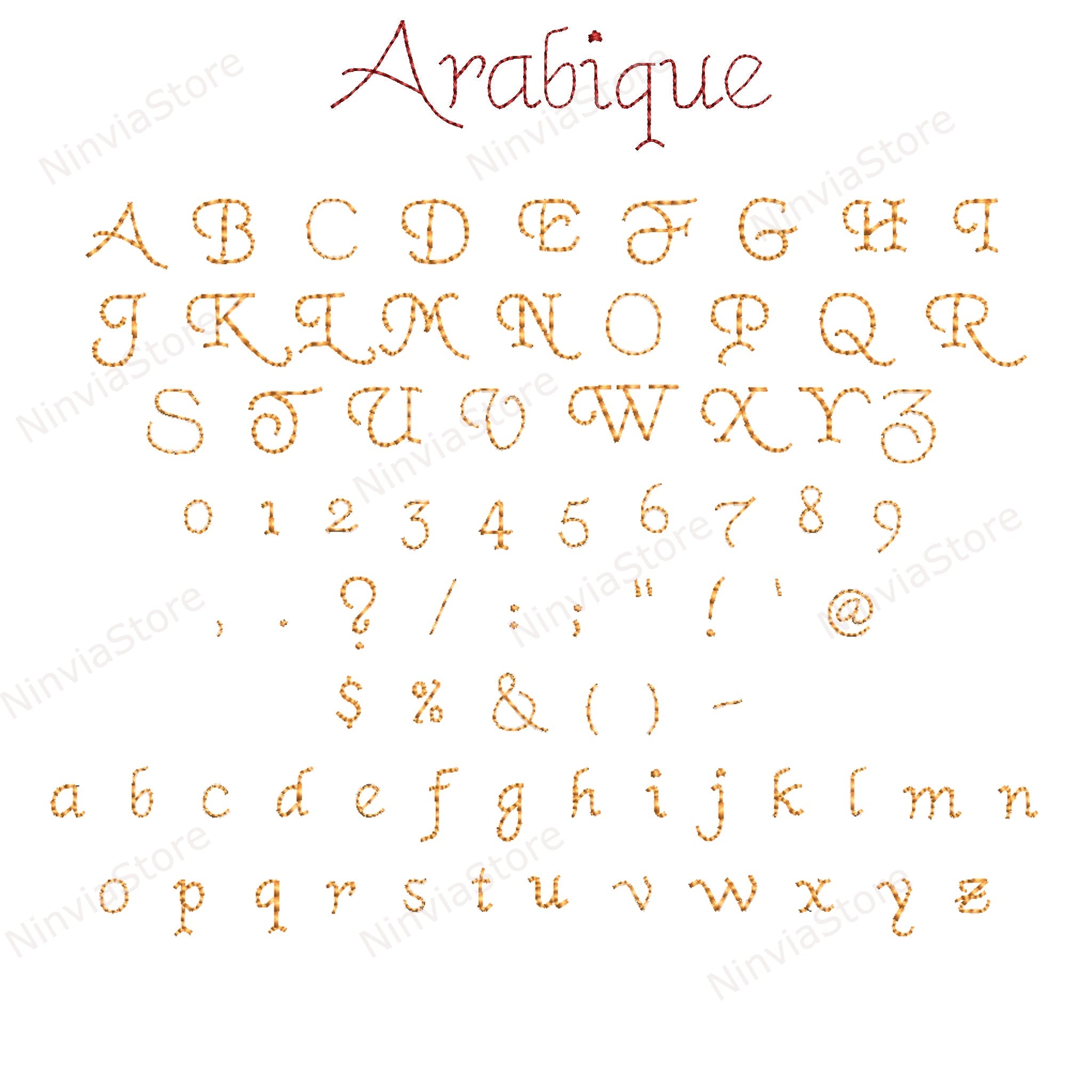 7 PES Bean Stitch Embroidery Fonts Bundle, Run Stitch Font pe – NinviaStore
