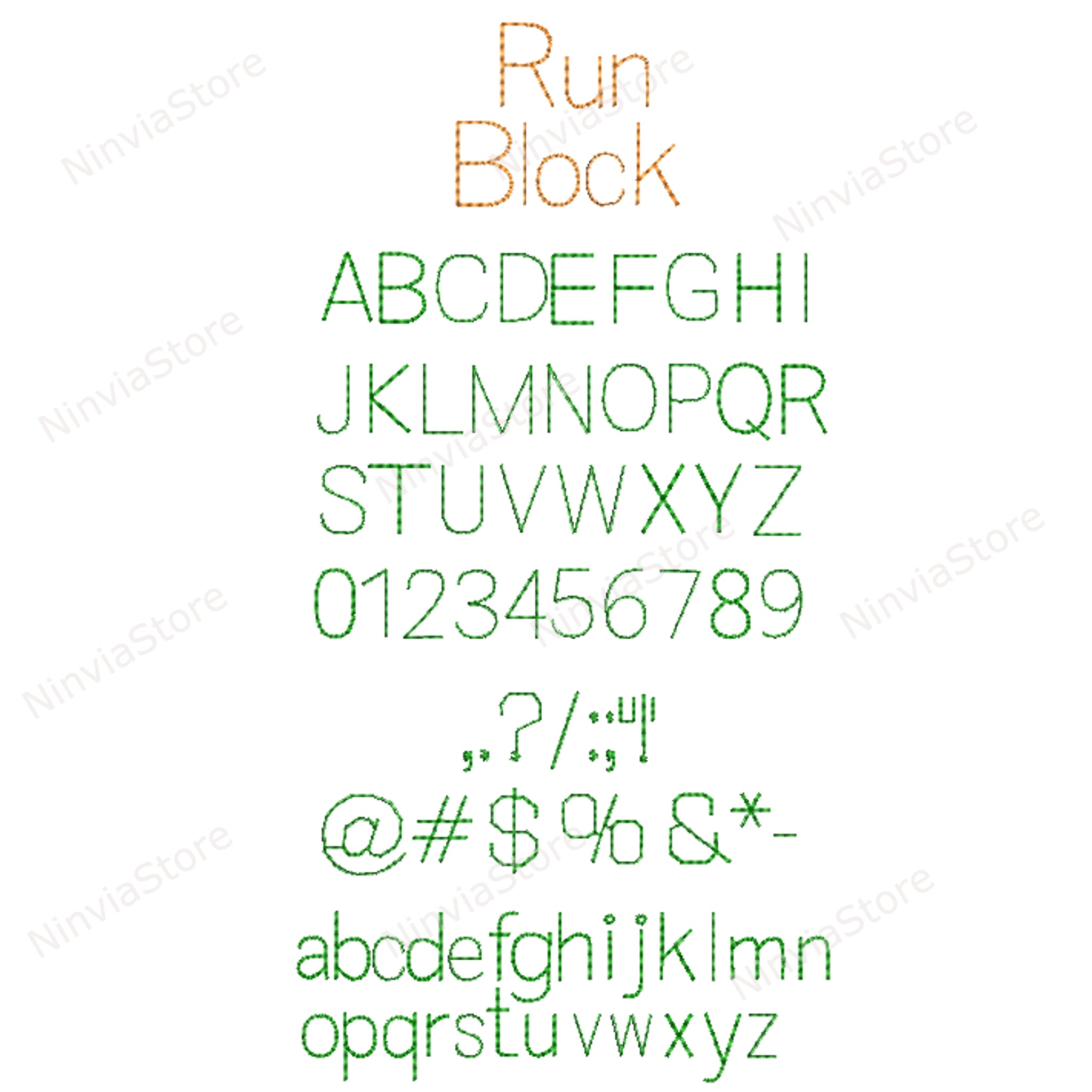 7 PES Bean Stitch Embroidery Fonts Bundle, Run Stitch Font pe – NinviaStore