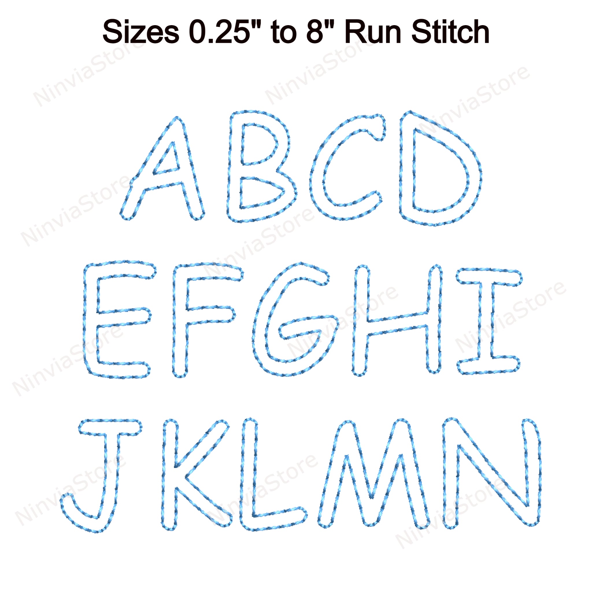 Comic Sans Outline Bean Stitch Machine Embroidery Font Run Stitch Font ...