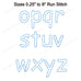 Comic Sans Outline Bean Stitch Machine Embroidery Font Run Stitch Font ...