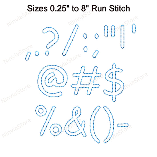 Comic Sans Outline Bean Stitch Machine Embroidery Font Run Stitch Font ...