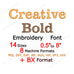 Creative Bold Machine Embroidery Font, Alphabet Embroidery Design ...