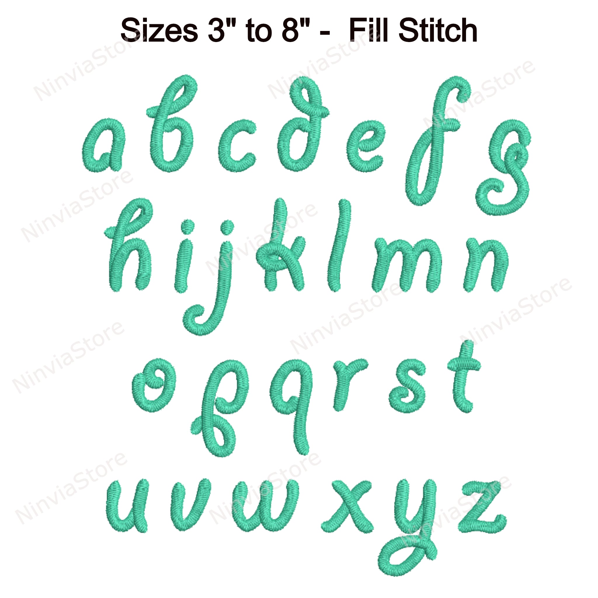 Lariat Script Machine Embroidery Font, Monogram Alphabet Embroidery ...