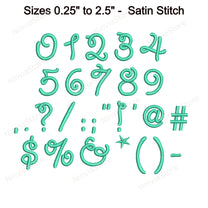 Lariat Script Machine Embroidery Font, Monogram Alphabet Embroidery ...