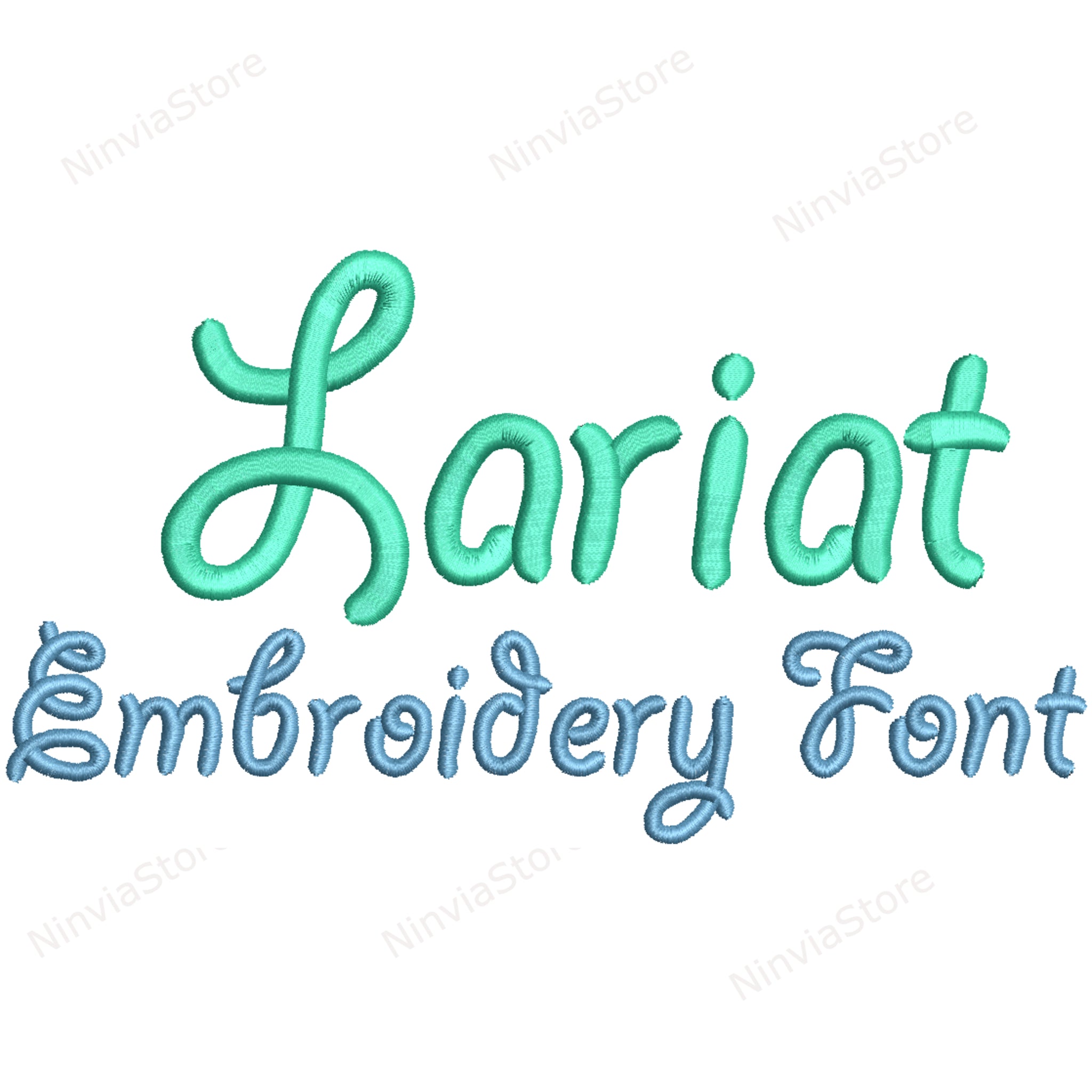 Lariat Script Machine Embroidery Font, Monogram Alphabet Embroidery ...