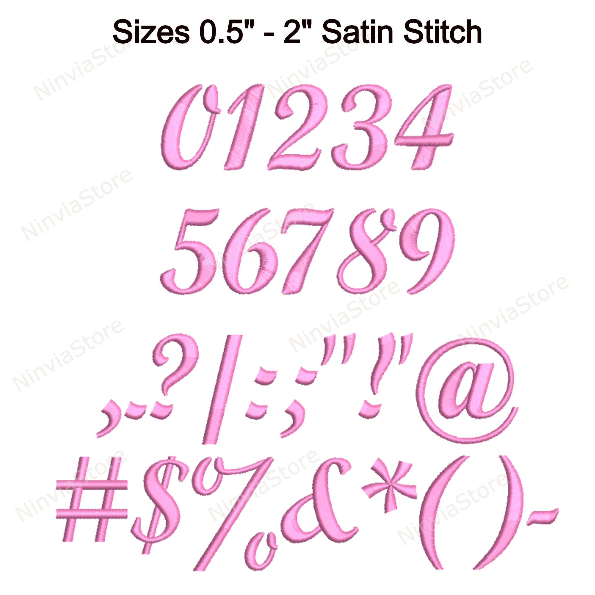 Lovely Script Machine Embroidery Font, Cursive Alphabet Embroidery ...