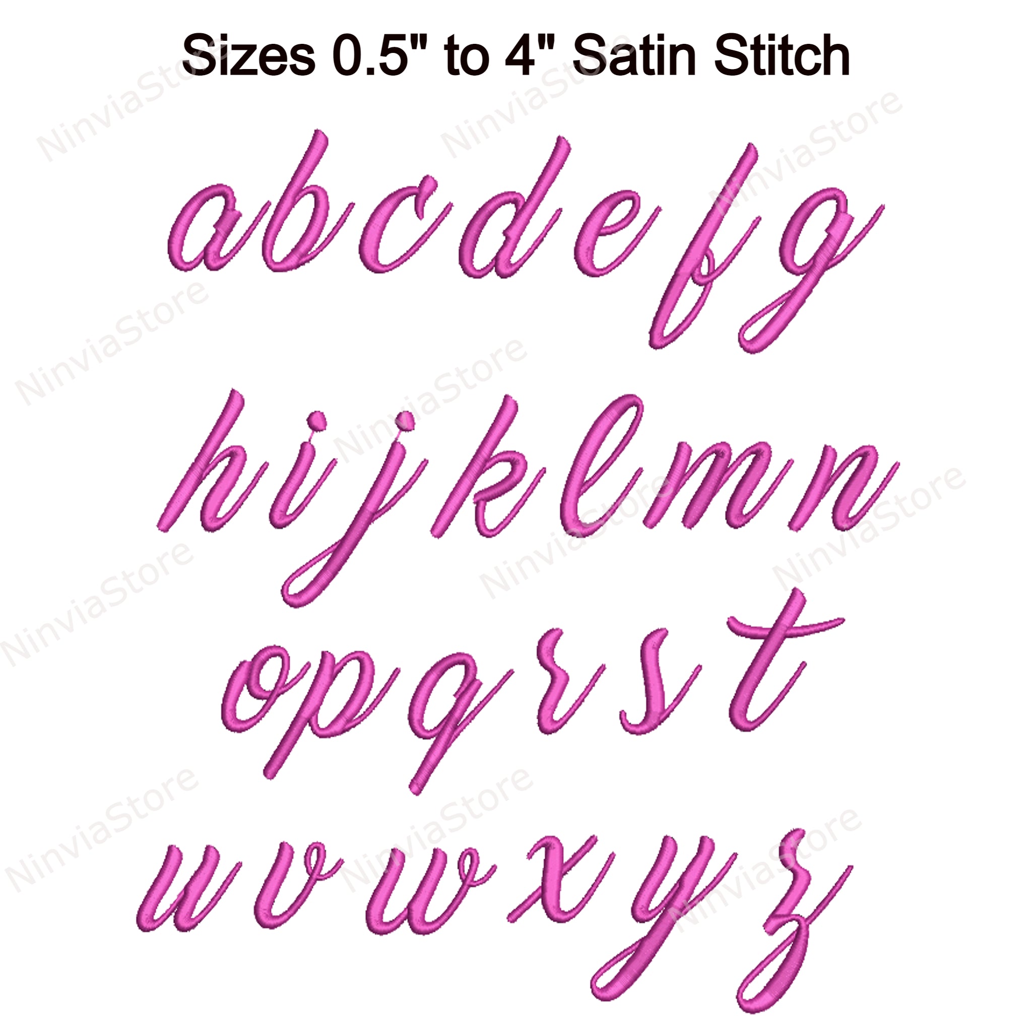 Marguerite Script Machine Embroidery Font, Alphabet Embroidery Designs – NinviaStore