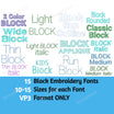 VP3 Block Machine Embroidery Fonts Bundle, Alphabet Embroidery Design ...