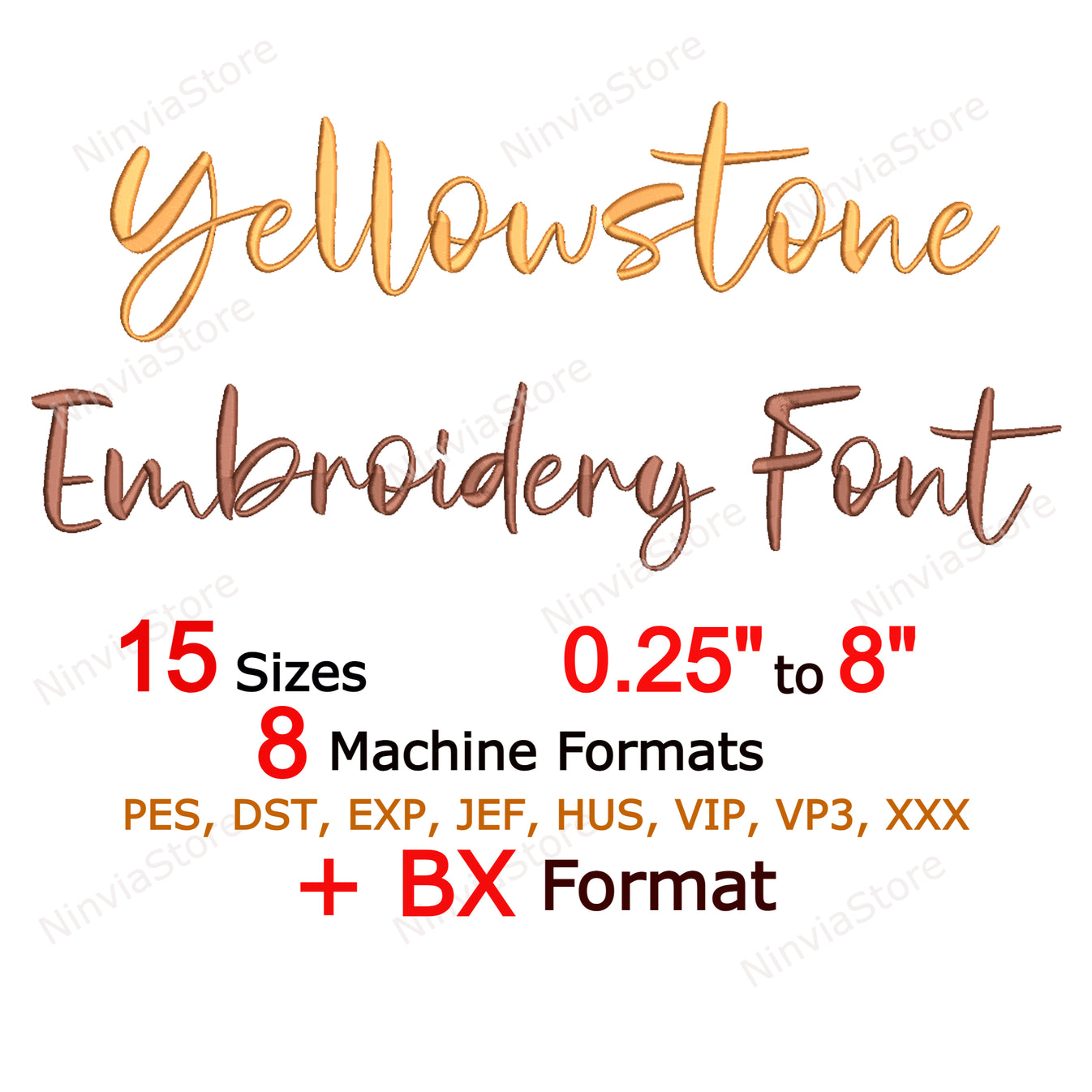 Yellowstone Script Machine Embroidery Font, Alphabet Embroidery Design ...