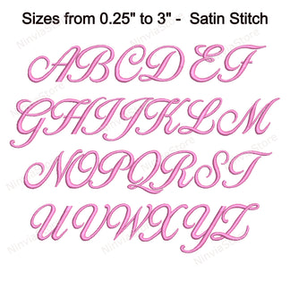 Ballantines Script Machine Embroidery Font, Alphabet Embroidery Design ...