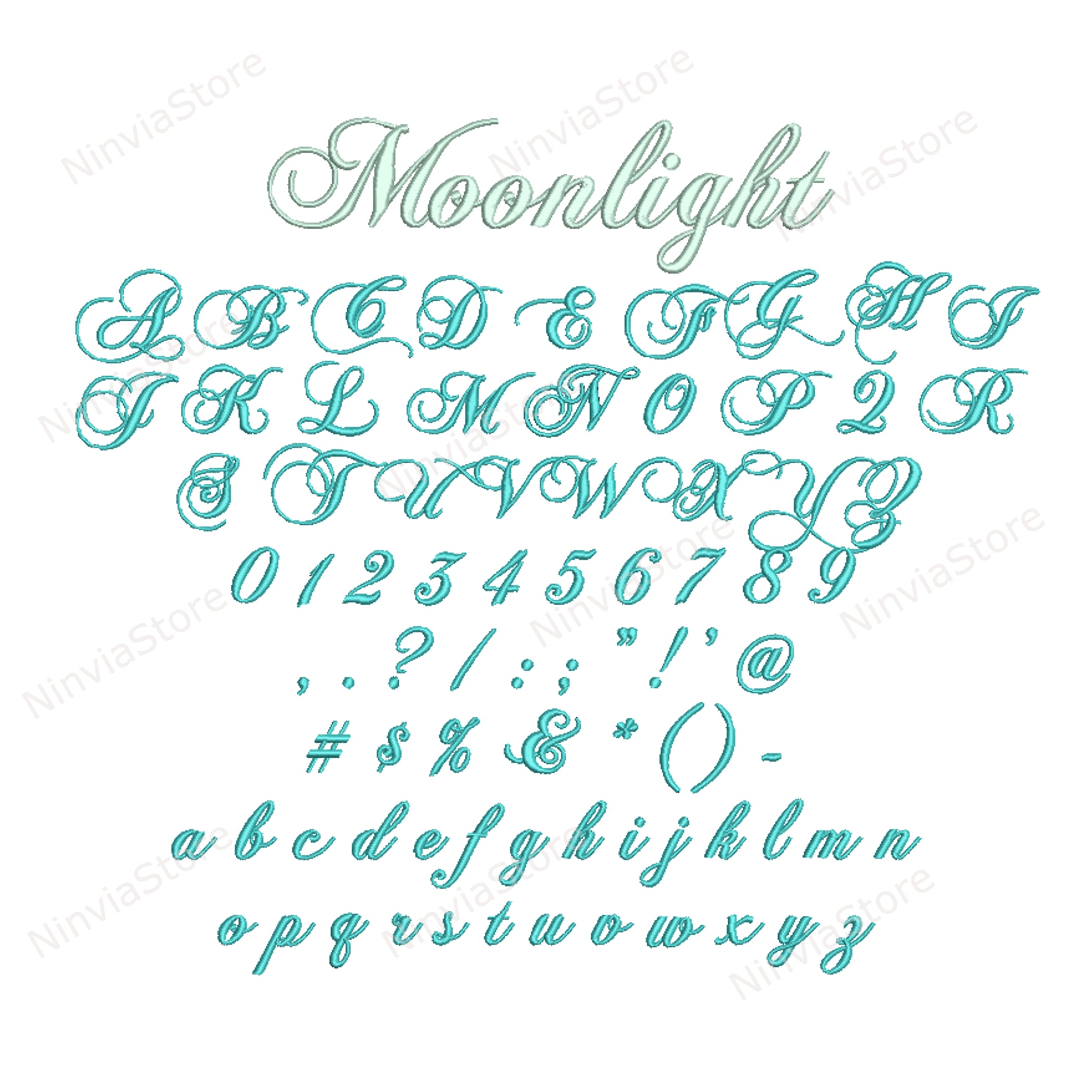 BX Machine Embroidery Script Fonts Bundle, Alphabet Embroidery Designs ...