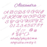 PES Embroidery Script Fonts Bundle, Cursive Alphabet Embroidery Design ...