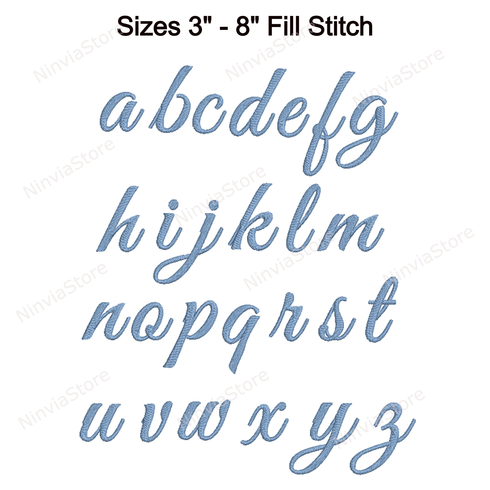 Classic Script Machine Embroidery Font, Monogram Alphabet Embroidery – NinviaStore