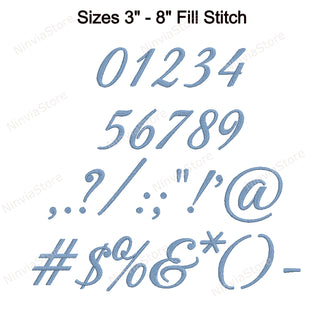 Classic Script Machine Embroidery Font, Monogram Alphabet Embroidery ...