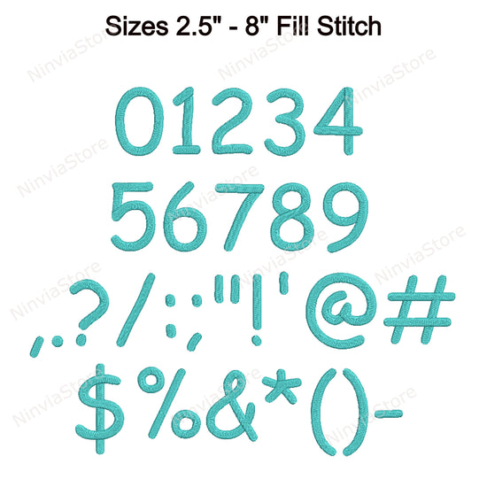 Comic Sans Machine Embroidery Font, Alphabet Embroidery Design ...